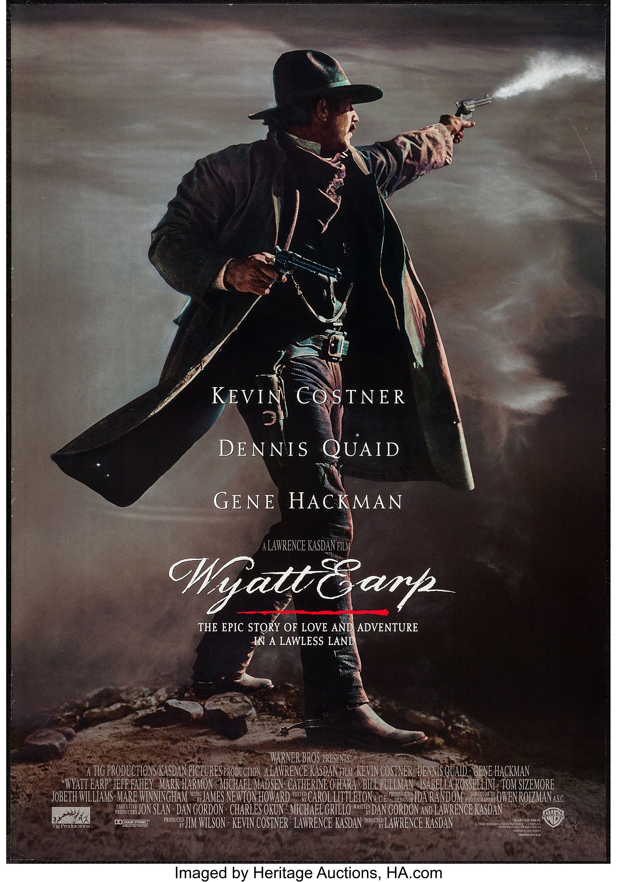 Wyatt Earp (Warner Brothers, 1994). One Sheet (27" X 40") DS. | Lot ...