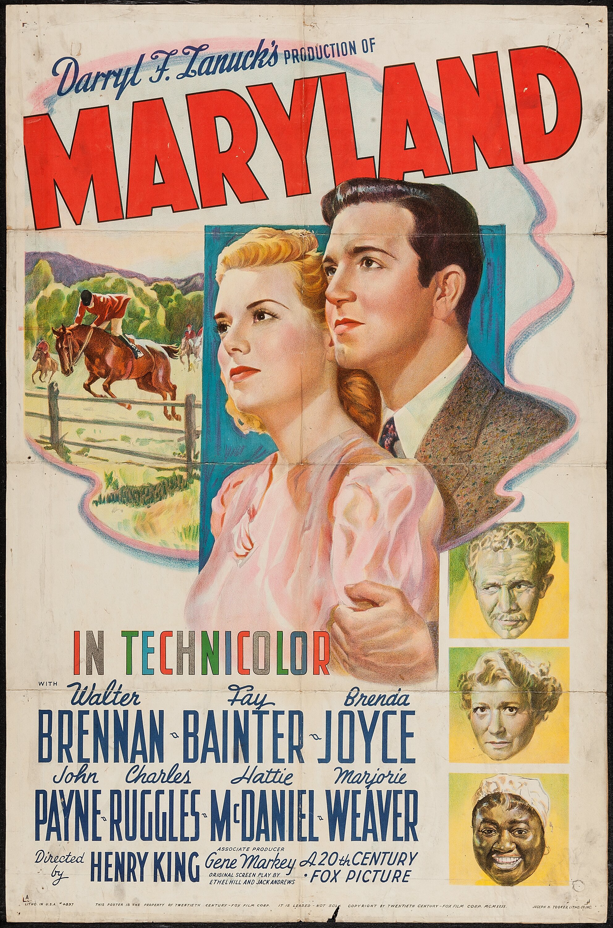Maryland (20th Century Fox, 1940). One Sheet (27" X 41") Style A. | Lot ...