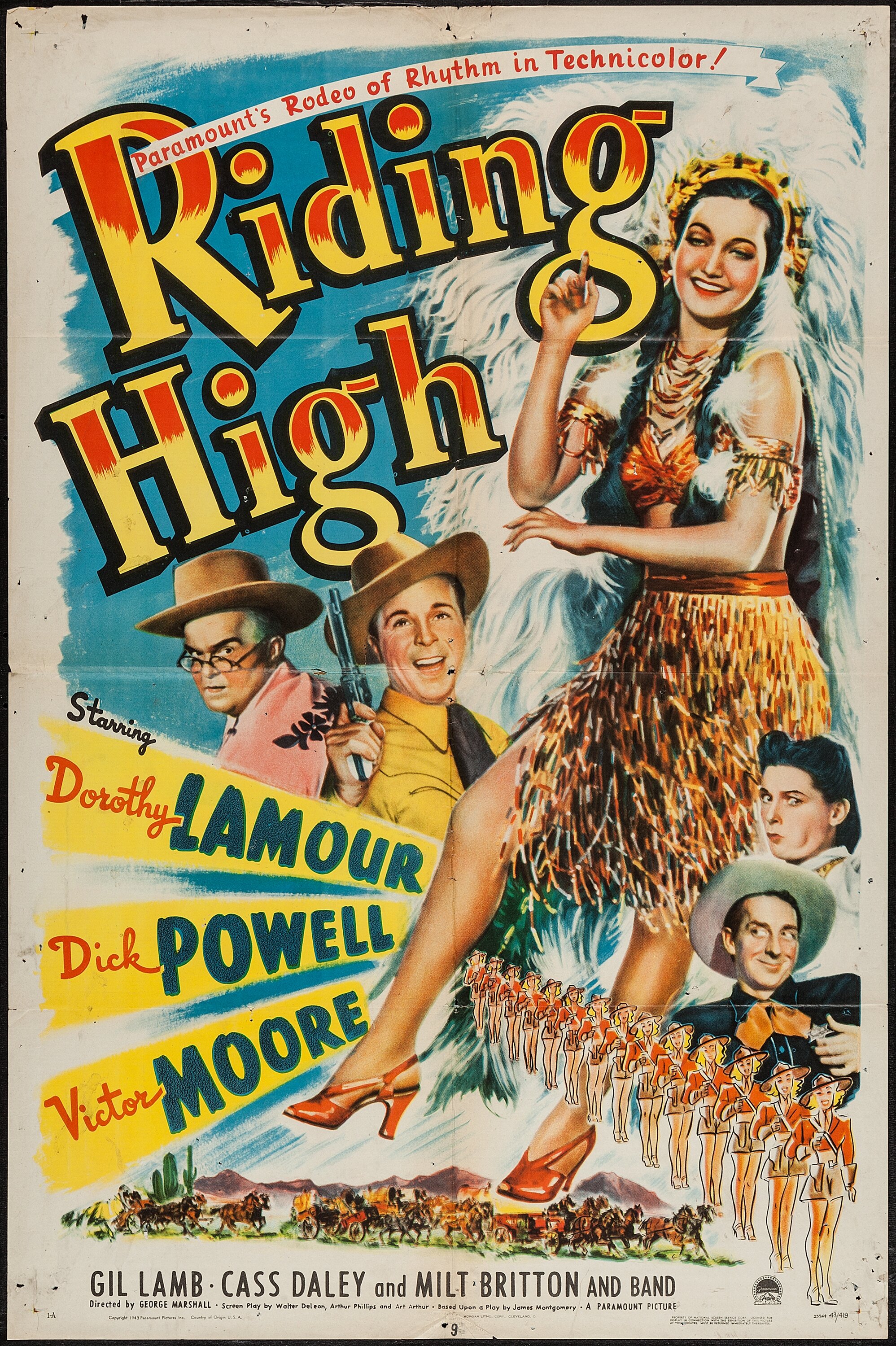 Riding High (Paramount, 1943). One Sheet (27" X 41"). Musical ...