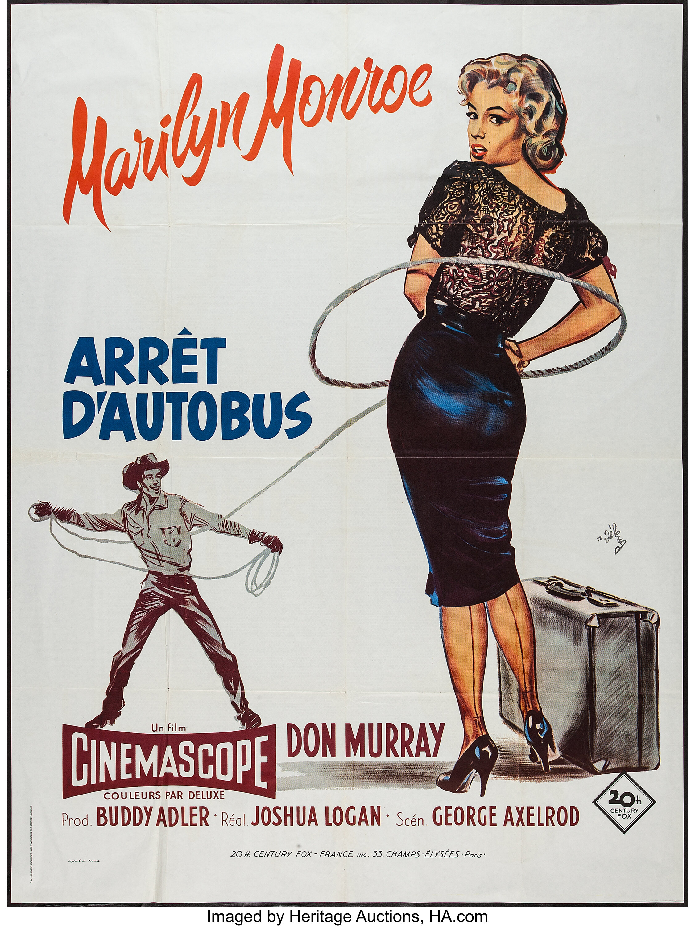 Bus Stop (20th Century Fox, R-1980s). French Grande (47" X 63"). | Lot ...