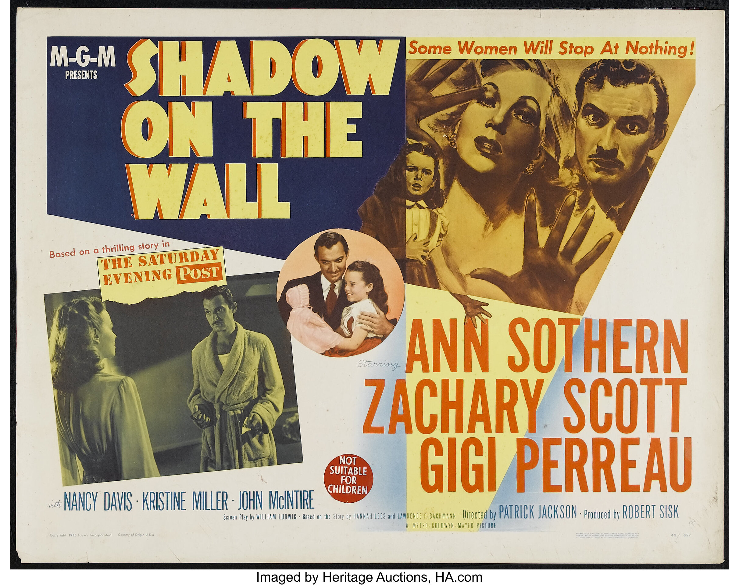 Shadow on the Wall (MGM, 1950). Half Sheet (22" X 28") Style B. | Lot ...