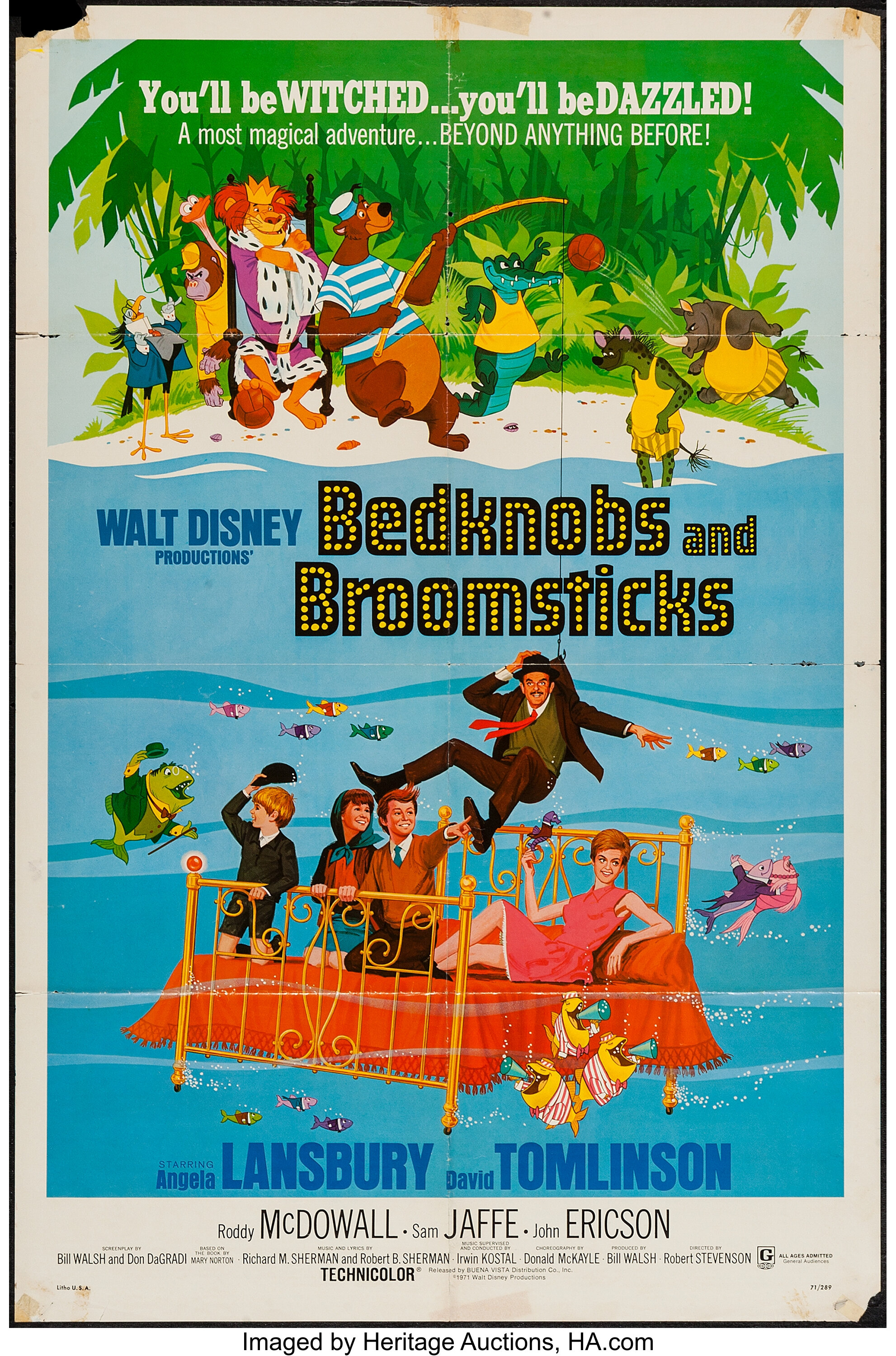 Bedknobs and Broomsticks & Others Lot (Buena Vista, 1971). One | Lot ...