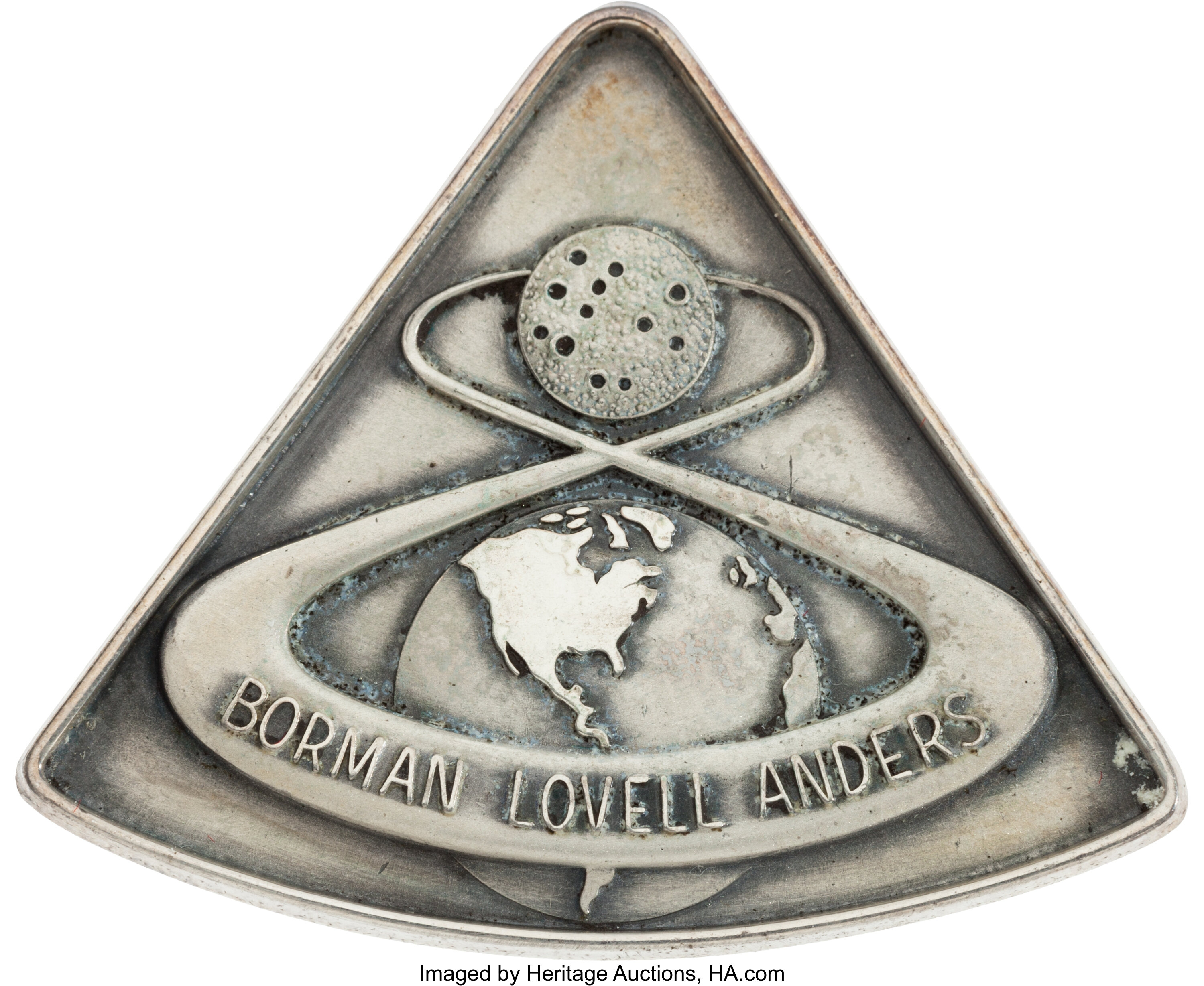 Apollo 8 Flown Silver Robbins Medallion Originally from the | Lot ...