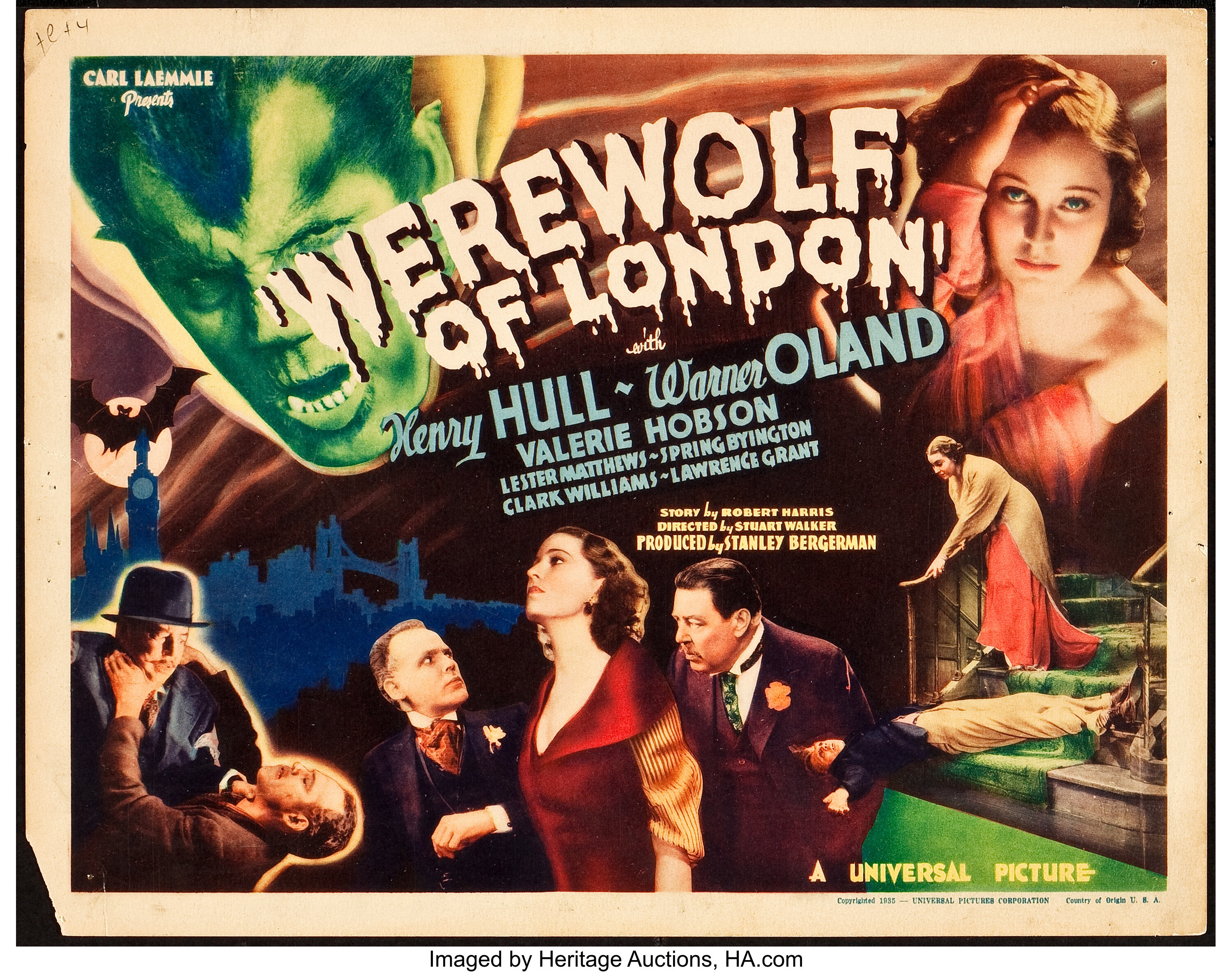 Werewolf of London (Universal, 1935). Title Lobby Card (11" X | Lot ...