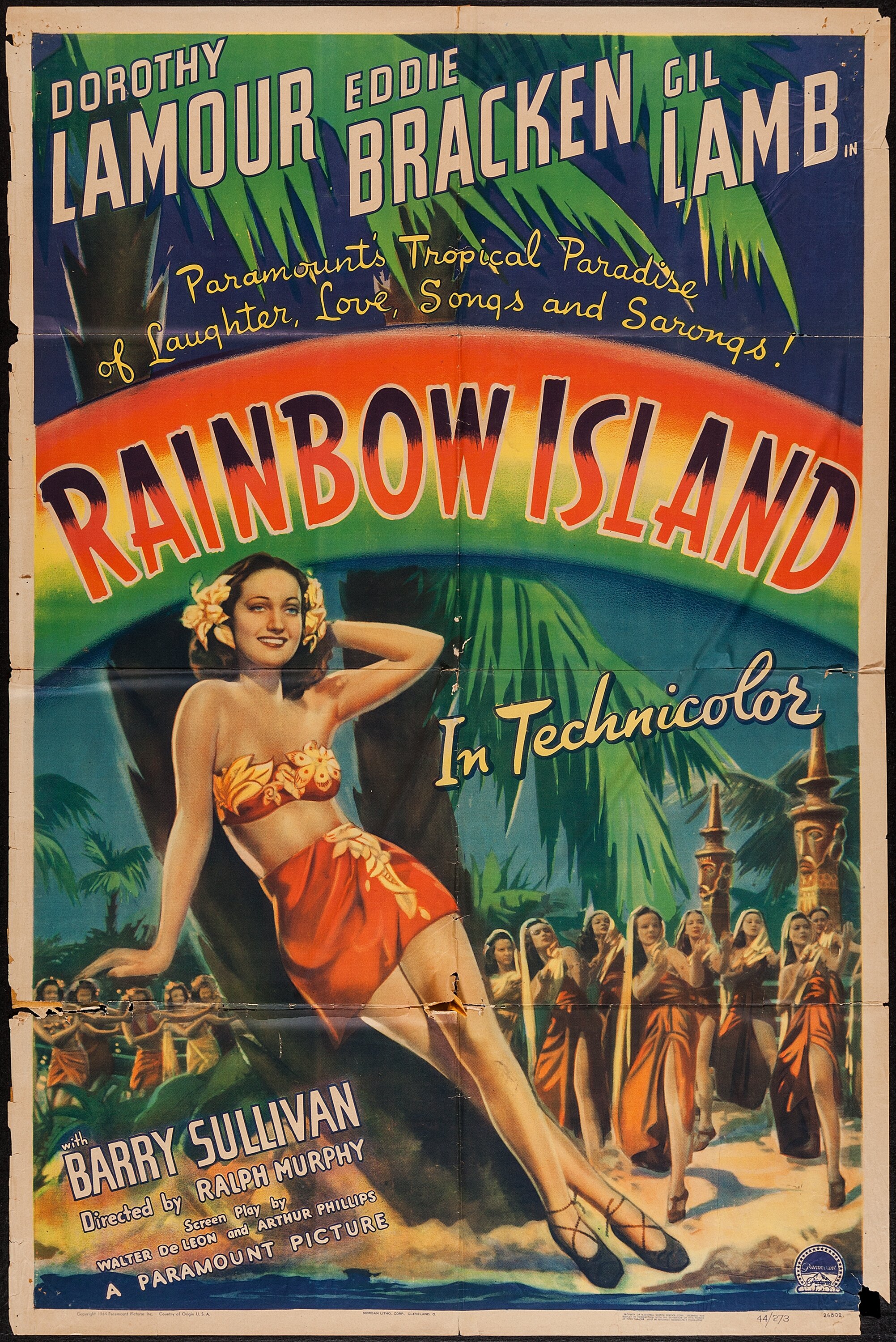 Rainbow Island (Paramount, 1944). One Sheet (27" X 41"). Musical ...