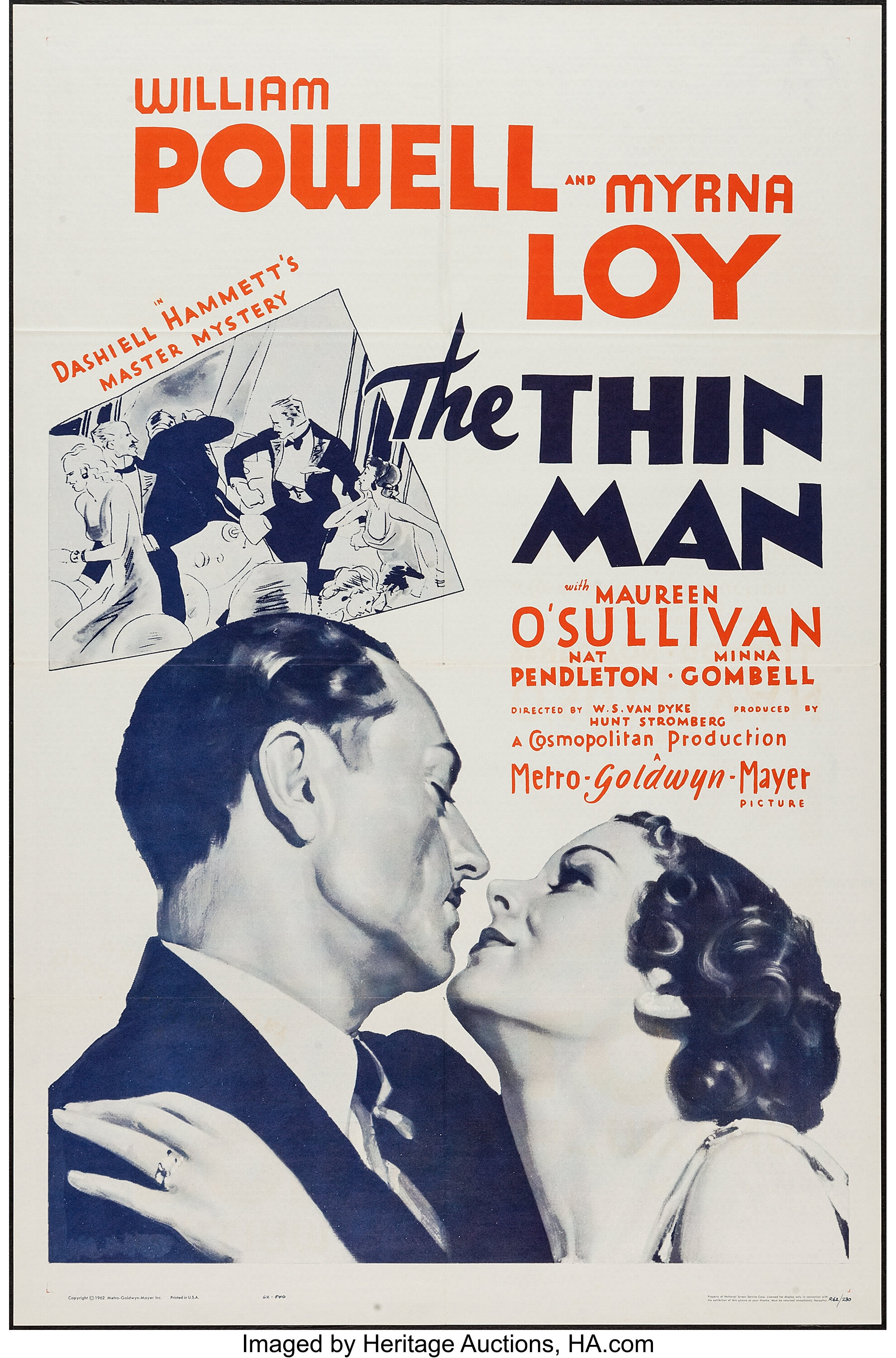 The Thin Man (MGM, R-1962). One Sheet (27" X 41"). Mystery.. ... | Lot ...