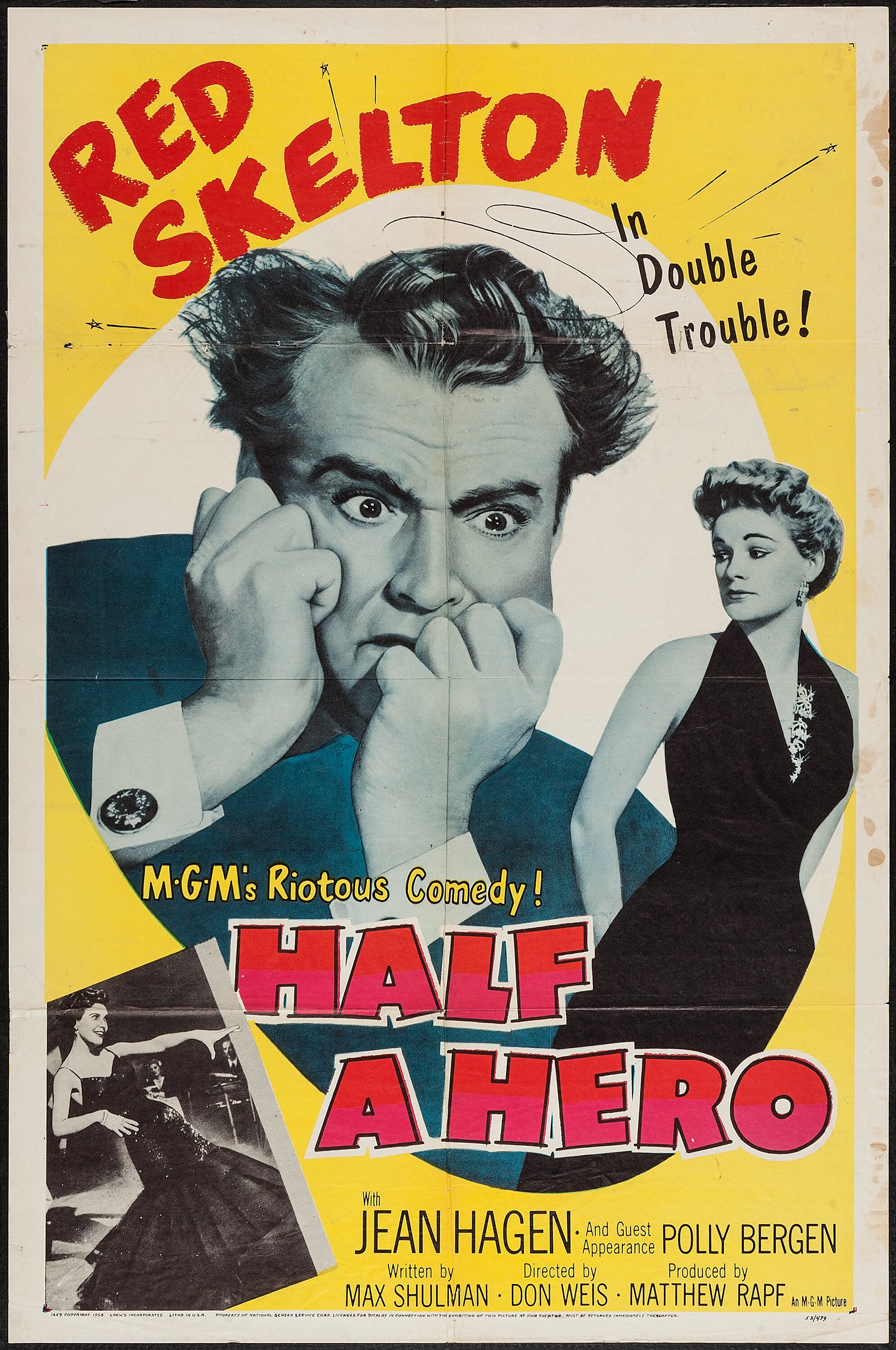 Half a Hero (MGM, 1953). One Sheet (27" X 41"). Comedy.. ... Movie ...