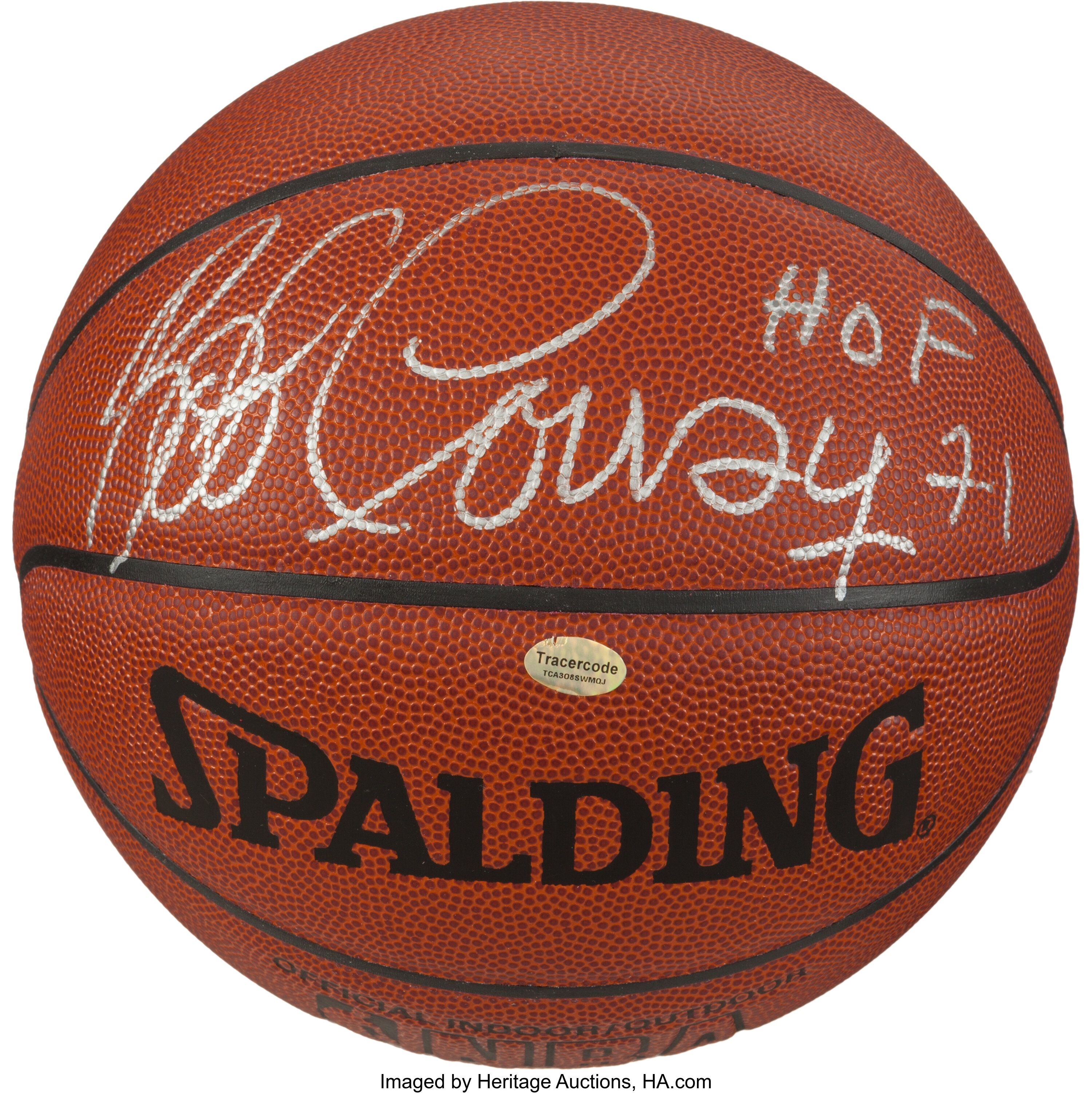 Bob Cousy "HOF 71" Signed Basketball. ... Basketball Collectibles | Lot ...