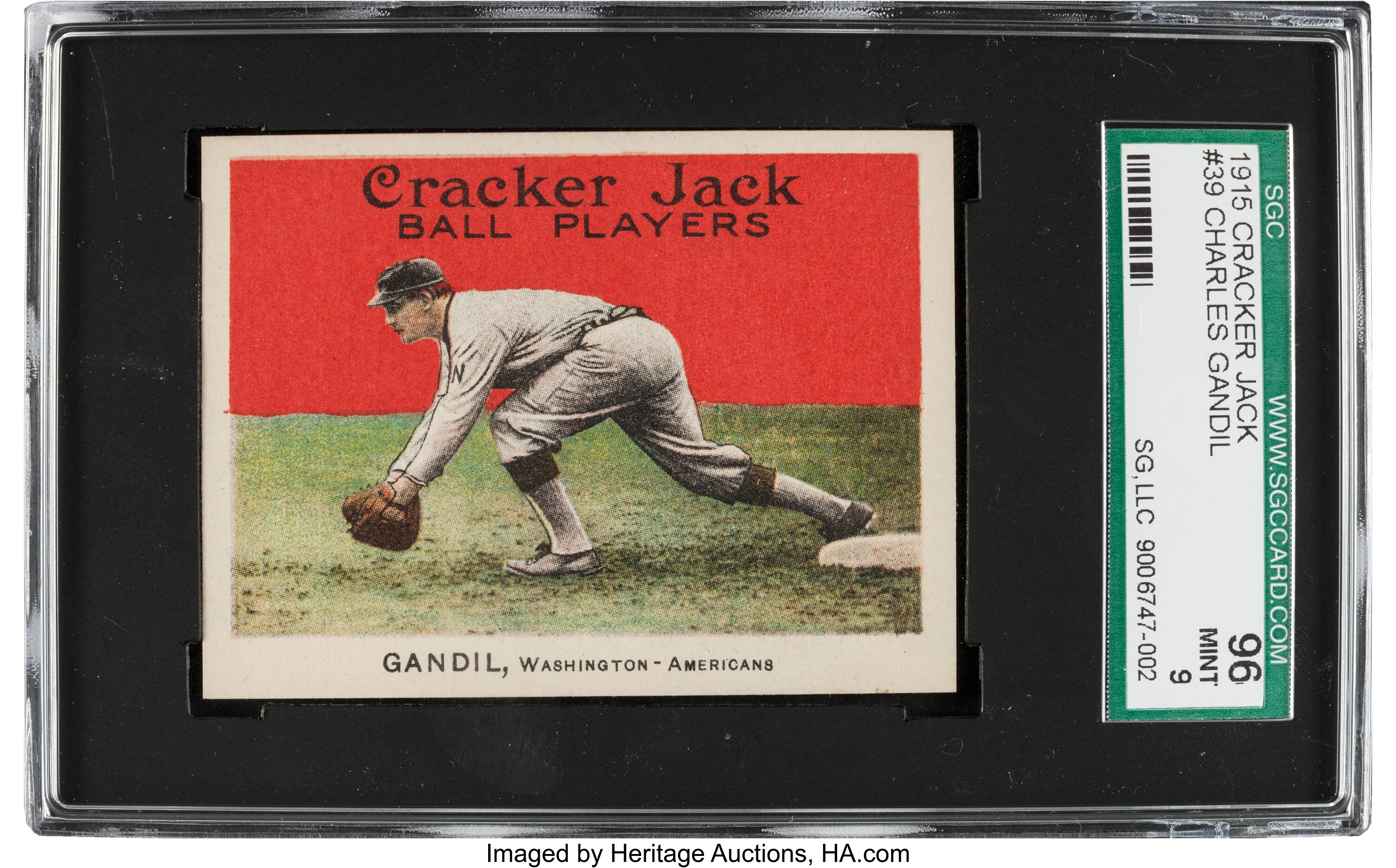 1915 Cracker Jack Chick Gandil #39 SGC 96 Mint 9 - Pop Four, None | Lot ...