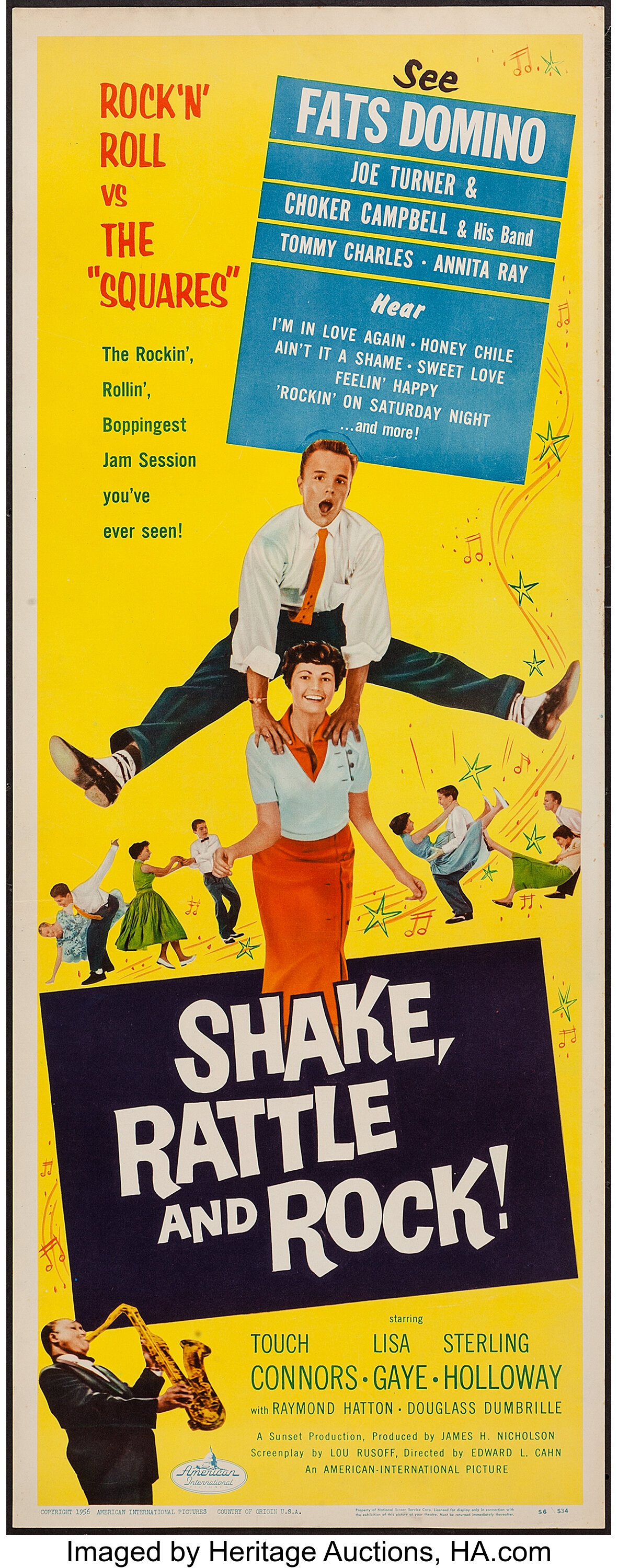 Shake, Rattle and Rock (American International, 1956). Insert (14 ...