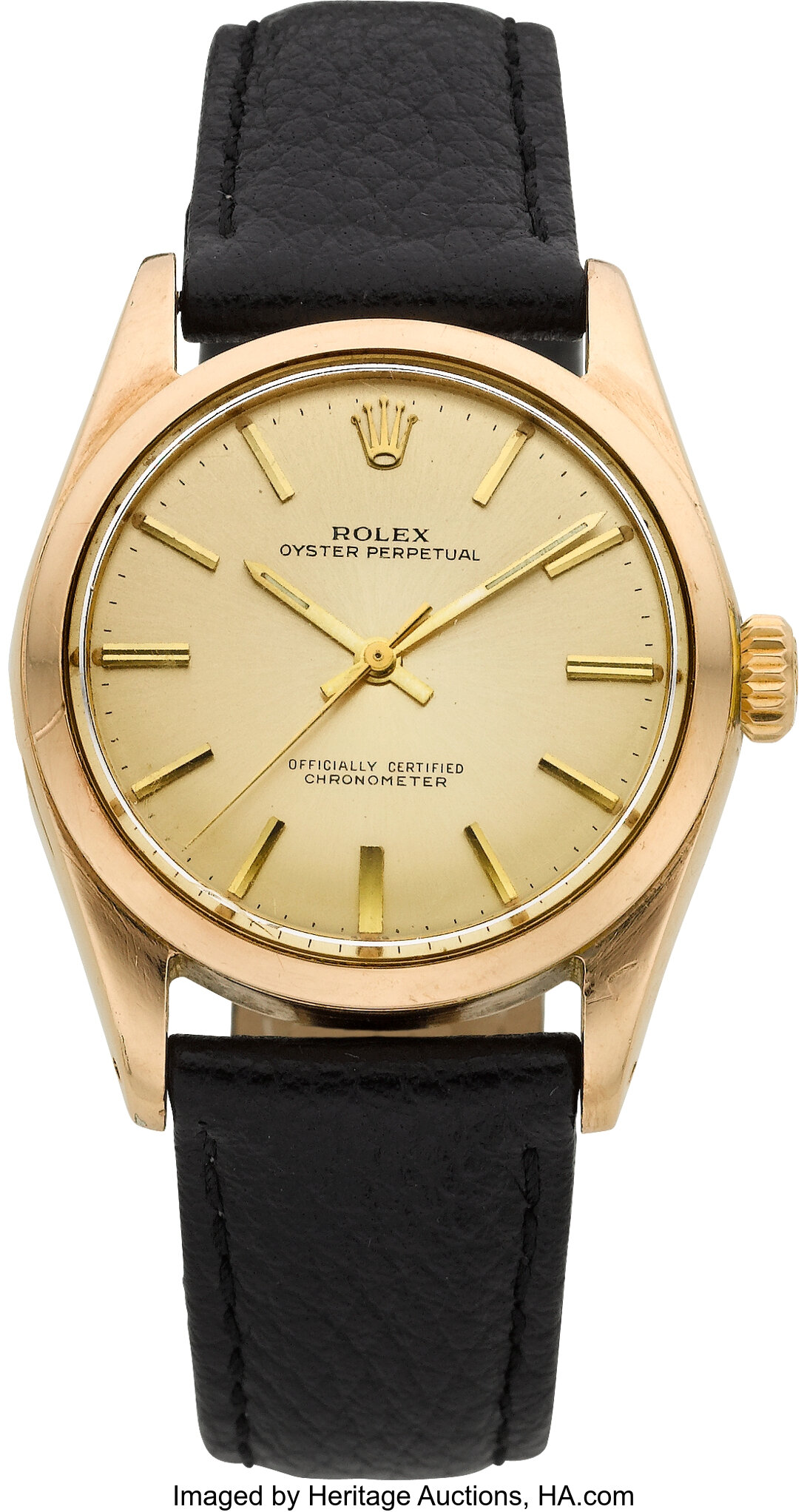 Rolex Ref. 6334 Gold Top Steel Back Oyster Perpetual, circa 1950. | Lot ...