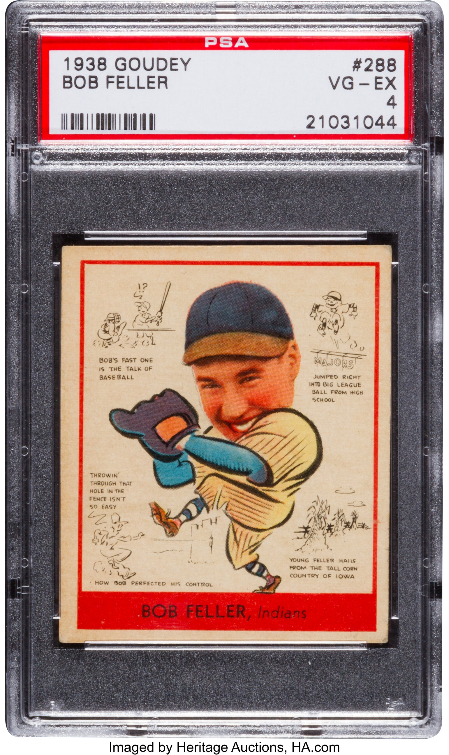 1938 Goudey Bob Feller #288 PSA VG-EX 4.... Baseball Cards Singles ...