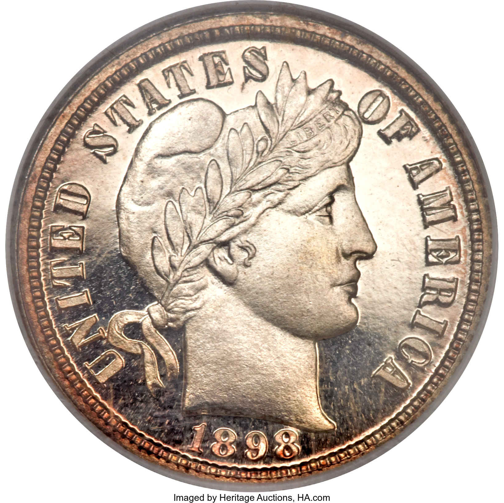 1898 10C PR68 Cameo NGC. CAC.... Proof Barber Dimes | Lot #3551 ...
