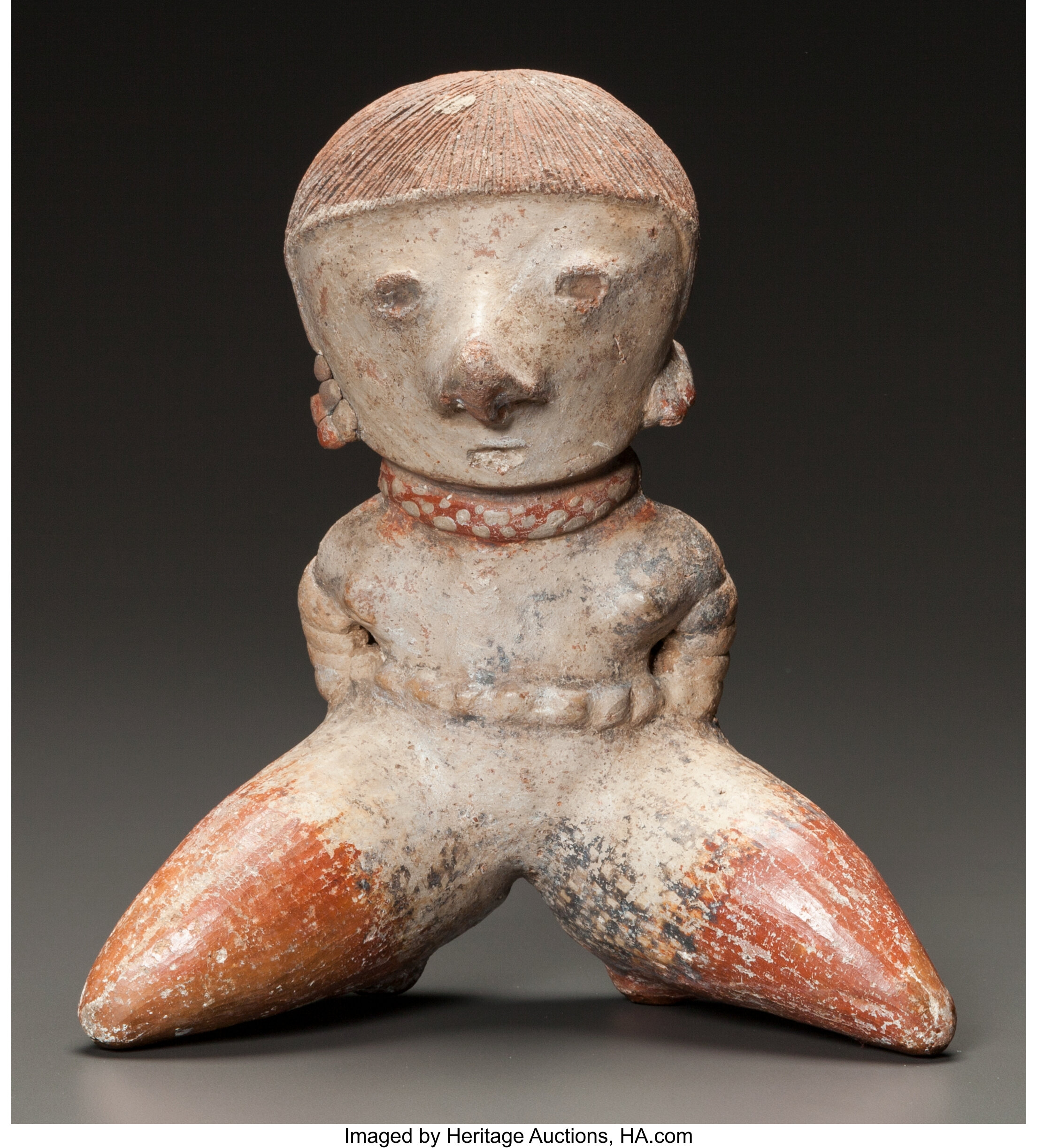 A CHINESCO SEATED FIGURE. c. 200 BC - 200 AD... Ceramics & | Lot #54327 ...