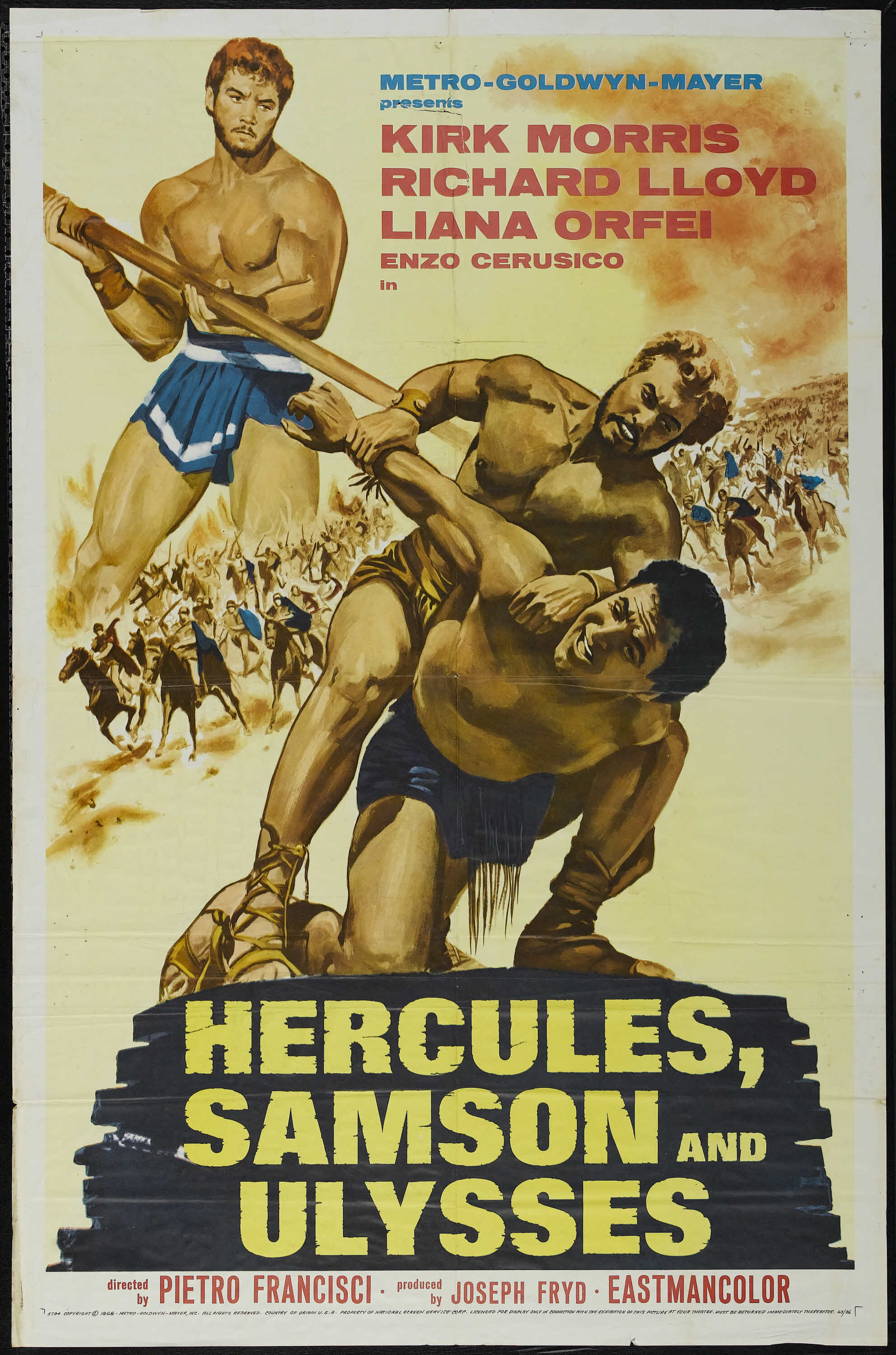 Hercules, Samson and Ulysses (MGM, 1965). One Sheet (27" X 41"). | Lot ...