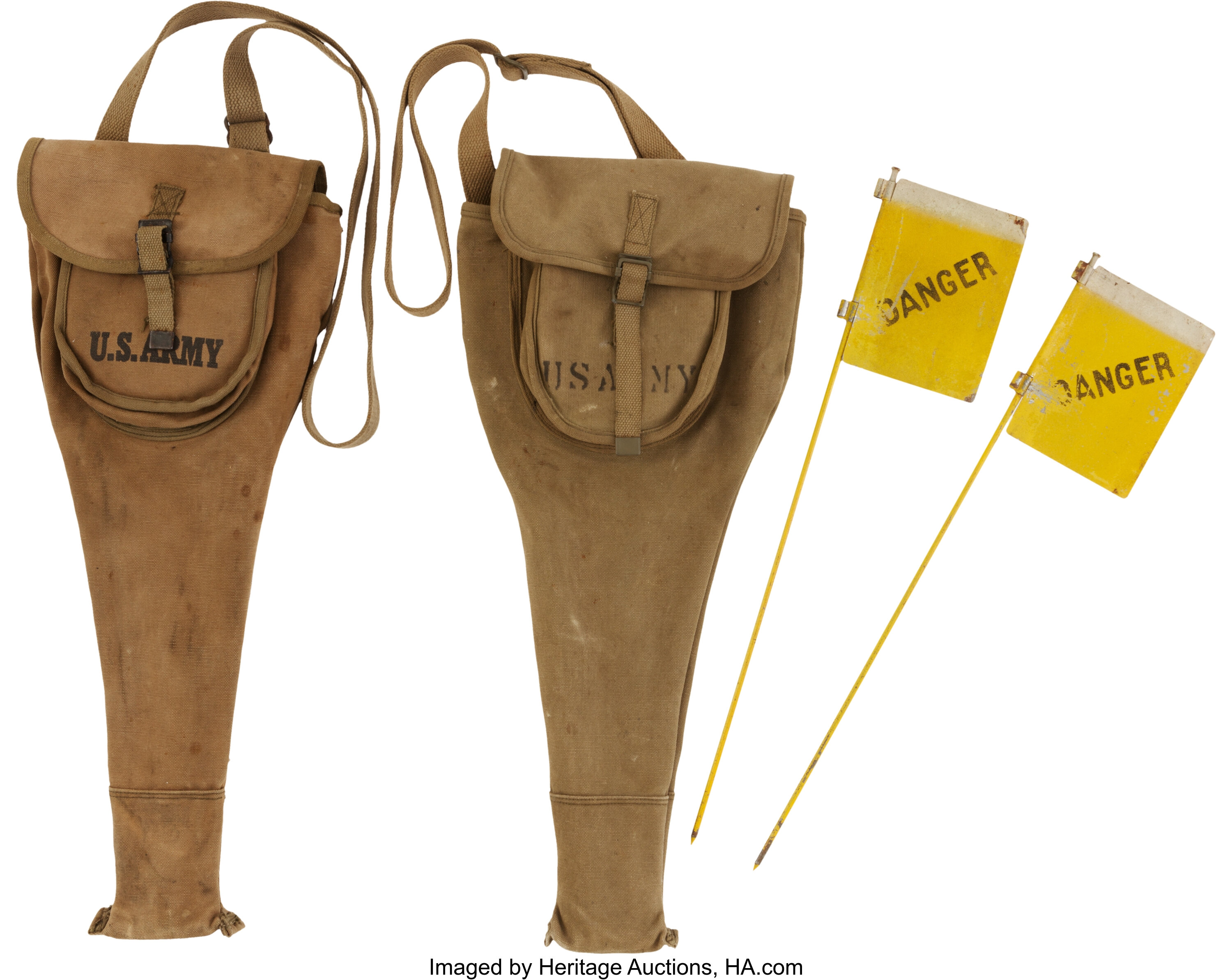 Two WWII U.S. Army Mine/Ordnance Marking Kits.... (Total: 2 Items ...